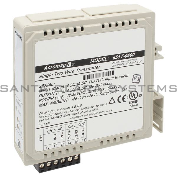 651T-0600 Acromag Transmitter - Santa Clara Systems