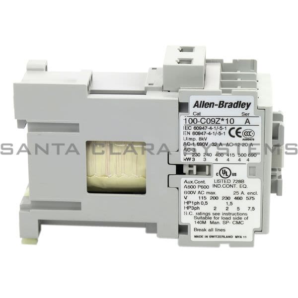 100-C09ZJ10 Allen Bradley In stock and ready to ship - Santa Clara Systems