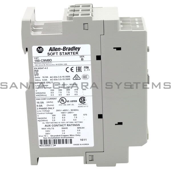 150-C9NBD Allen Bradley In stock and ready to ship - Santa Clara Systems