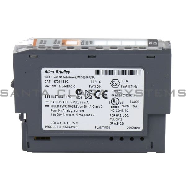 1734-IE4C Allen Bradley In stock and ready to ship - Santa Clara Systems