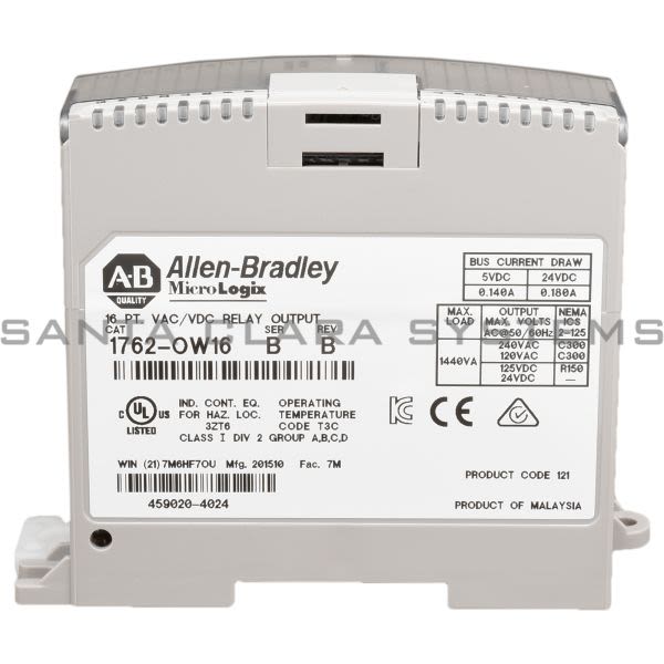 1762-OW16 Allen Bradley In stock and ready to ship - Santa Clara Systems 1762-OW16 Allen Bradley In stock and ready to ship - Santa Clara Systems