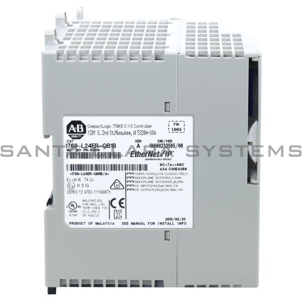 1769-L24ER-QB1B Allen Bradley In stock and ready to ship - Santa Clara ... 1769-L24ER-QB1B Allen Bradley In stock and ready to ship - Santa Clara ...