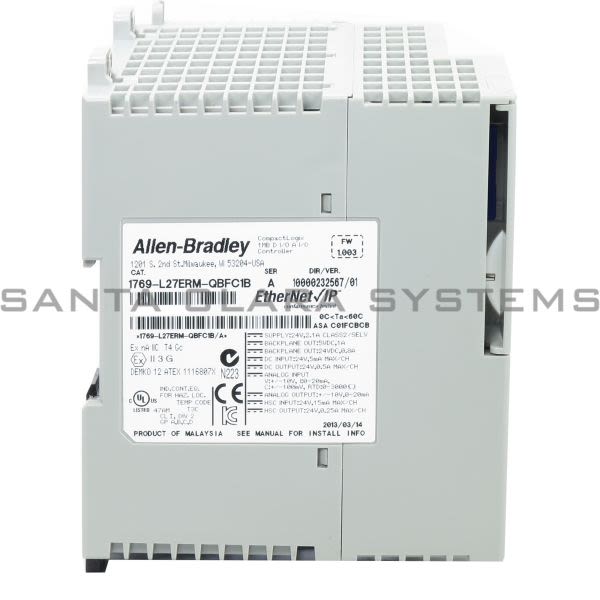 1769-L27ERM-QBFC1B Allen Bradley In stock and ready to ship - Santa ... 1769-L27ERM-QBFC1B Allen Bradley In stock and ready to ship - Santa ...