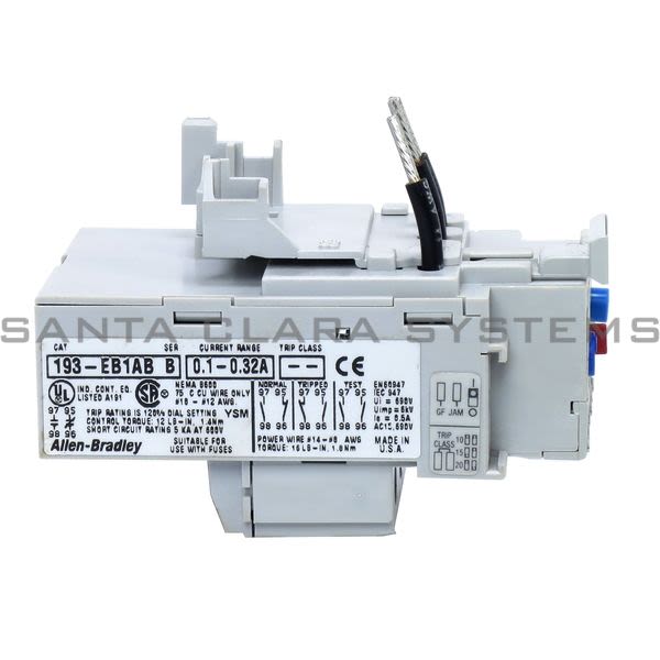 193-EB1AB Allen Bradley Overload Relay - Santa Clara Systems