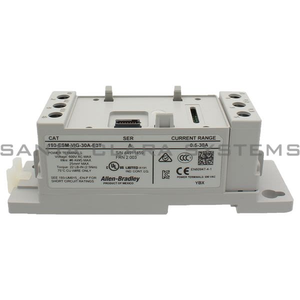 193-ESM-VIG-30A-E3T Allen Bradley In stock and ready to ship - Santa ...