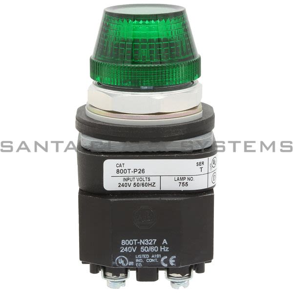 Allen Bradley Pilot Light 800T-P26G En stock y listos para enviar - Santa Clara Systems