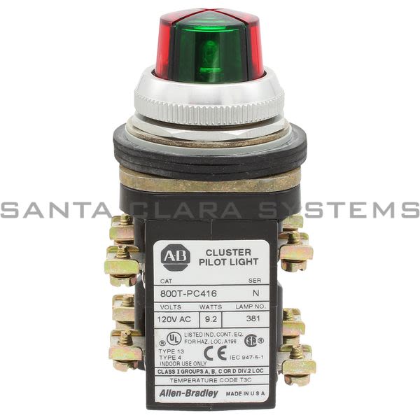 Allen Bradley Cluster Pilot Light TYPE13 800T-PC416RRGR En stock y listos para enviar - Santa ...