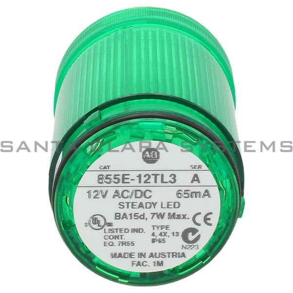 855E-12TL3 Allen Bradley Control Tower Stack Light - Santa Clara Systems