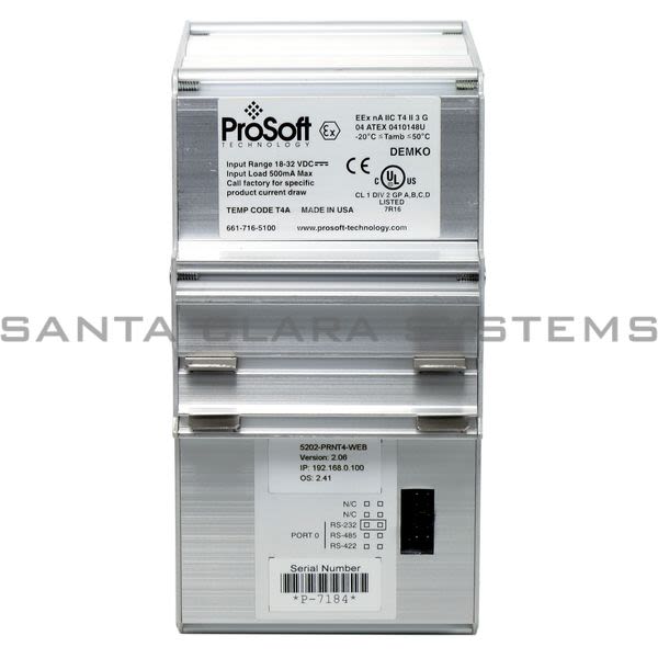 5202-PRNT4-WEB Prosoft In stock and ready to ship - Santa Clara Systems