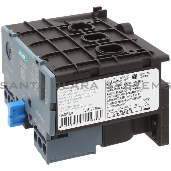 3UB8123-4DW2 Siemens Overload Relay | 3UB8123-4DW2 | 48ATD3S00 - Santa ...