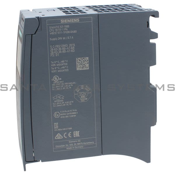 6ES7511-1FK00-0AB0 Siemens Processor | CPU 1511F-1 PN | SIMATIC S7-1500 ...