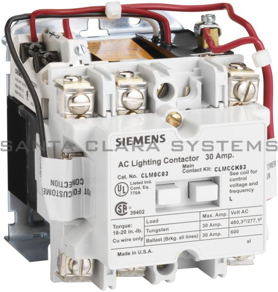 CLM0C02120 Siemens Contactor | Lighting and Heating - Santa Clara Systems