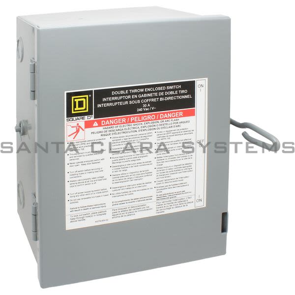 92251 Square D Double Throw Enclosed Switch - Santa Clara Systems