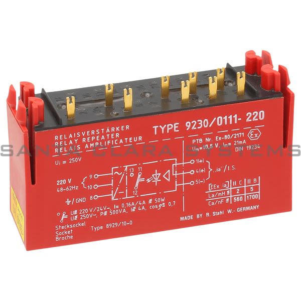 9230-0111-220 Stahl Relay Repeater - Santa Clara Systems
