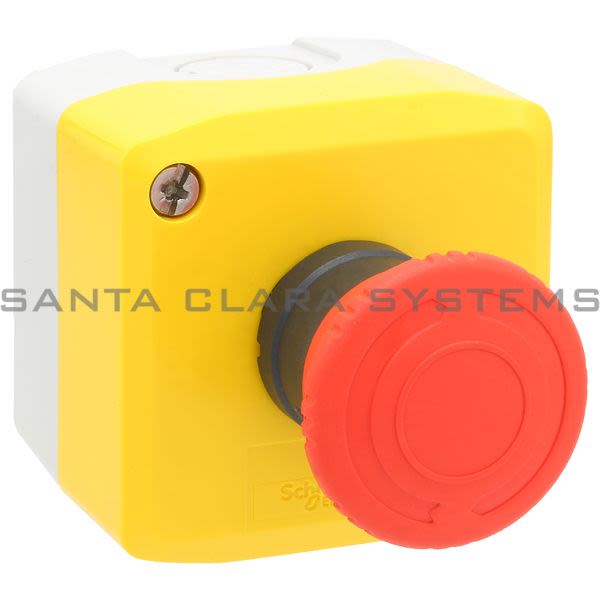 XALK174 Telemecanique yellow station - 1 red mushroom head pushbutton ...