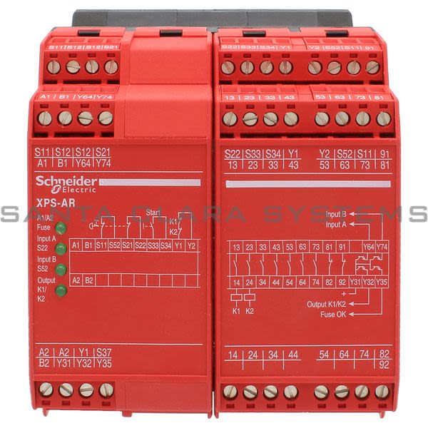 XPSAR311144P Telemecanique module XPSAR - Emergency stop - 24 V AC DC ...